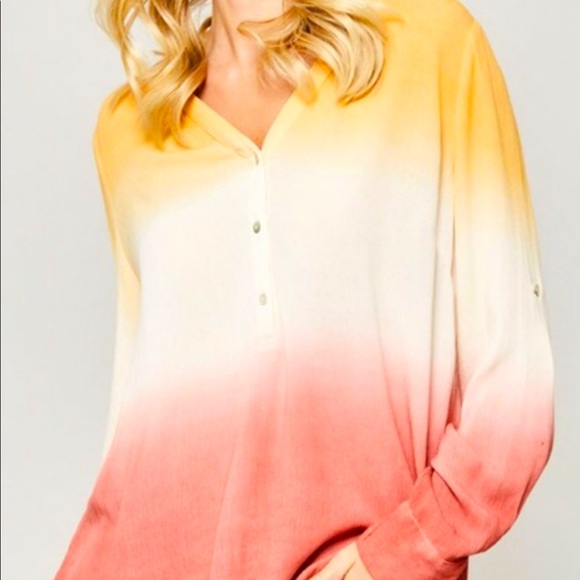 Promesa | Tops | Dip Dyed Top | Poshmark